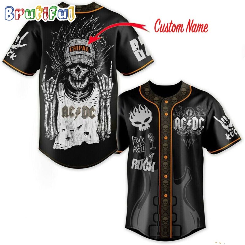 ACDC World Tour Acdc Pwr Up Tour 2024 Jersey Rock Band Music Skull ...